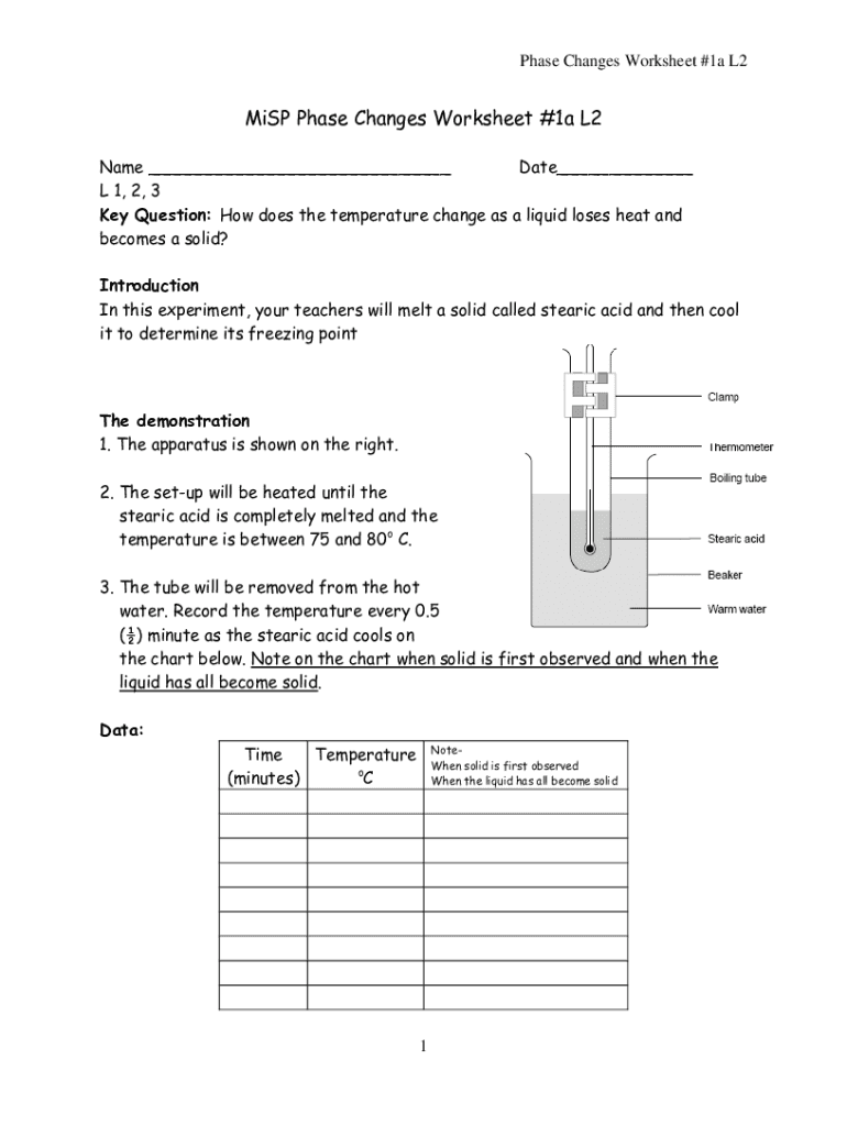 Fillable Online Phase Change Worksheet - Live Worksheets Fax Email ...