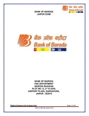 Fillable Online JAIPUR ZONE, JAIPUR Bank of Baroda, Zonal Office, Plot no ... Fax Email Print ...