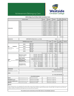 Fillable Online College Fees in the United States: Tuition Types ...