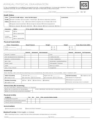 Fillable Online Annual Wellness Visit & Annual Routine Physical Exam ...