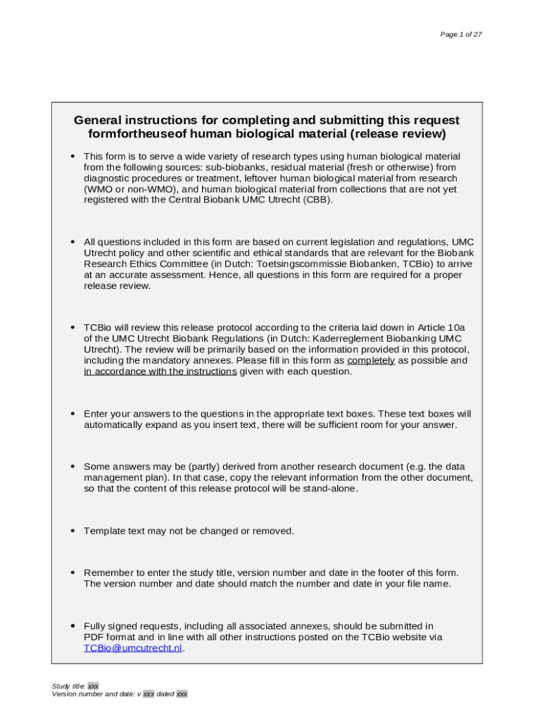 Biological Materials Request Doc Template | pdfFiller