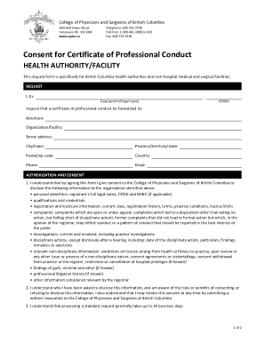 Fillable Online Certificates of professional conduct Fax Email Print ...