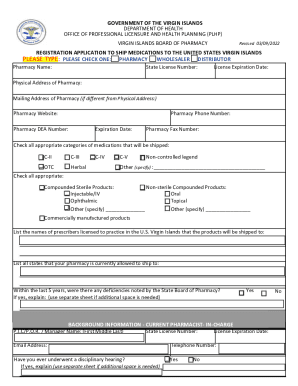 Fillable Online Forms & Applications - USVI Department of Health Fax ...