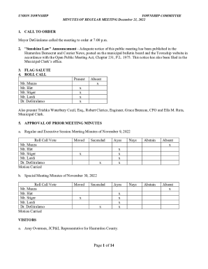 Fillable Online Motion Carried Fax Email Print - pdfFiller