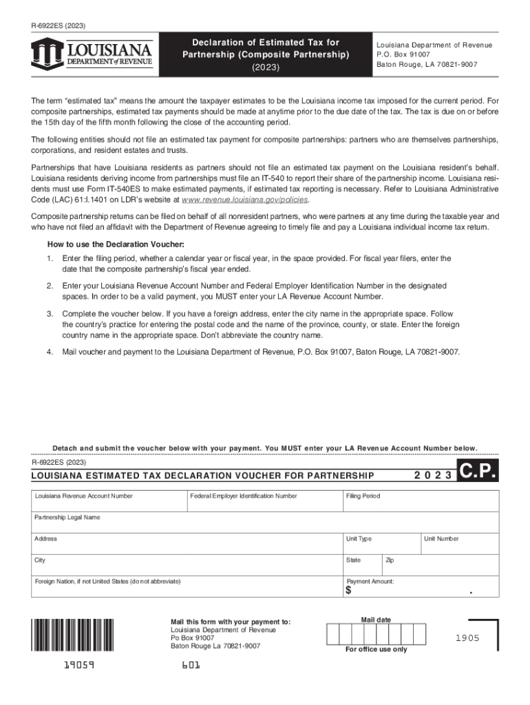 Fillable Online Declaration of Estimated Tax for Partnership (Composite ... Fax Email Print ...