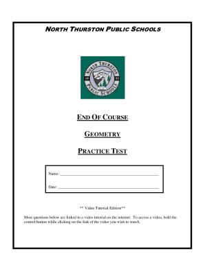 Fillable Online Geometry End-of-Course Assessment Practice Test Fax ...