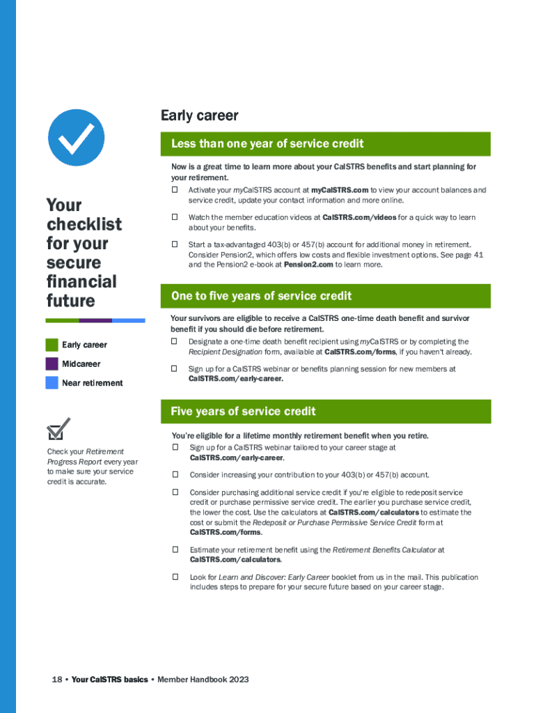 Fillable Online Member Handbook - CalSTRS Fax Email Print - pdfFiller