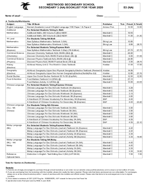 Fillable Online WESTWOOD JUNIOR HIGH SCHOOL COURSE HANDBOOK ... Fax ...