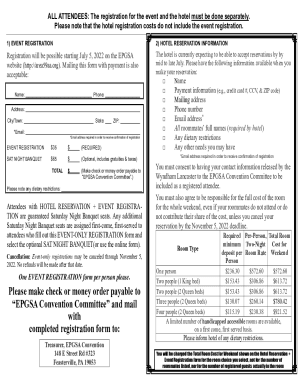 Fillable Online Please make check or money order payable to EPGSA ...