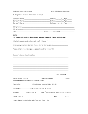 Fillable Online 21-22 Reg Form.doc Fax Email Print - pdfFiller