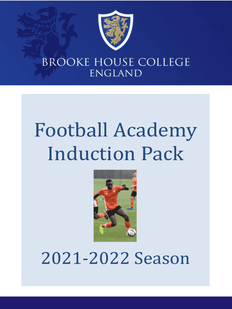 Fillable Online Football Academy Induction Pack Fax Email Print - pdfFiller