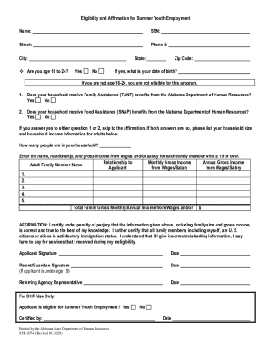 Fillable Online Eligibility and Affirmation for TANF Services Fax Email ...