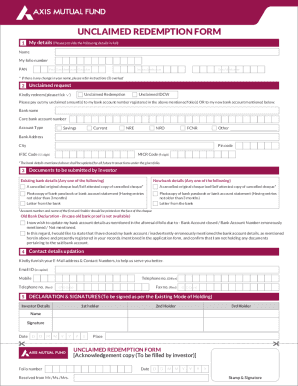 Fillable Online How To Claim Unclaimed Money Of Your Mutual Funds Fax Email Print - pdfFiller