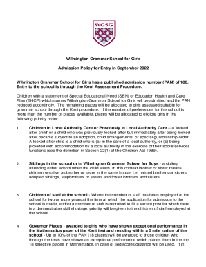 Fillable Online Wilmington Grammar School for Girls (WGSG) - Pretest ...