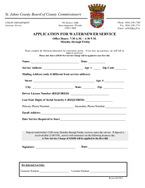 Fillable Online St. Johns County Board of County Commissioners ...