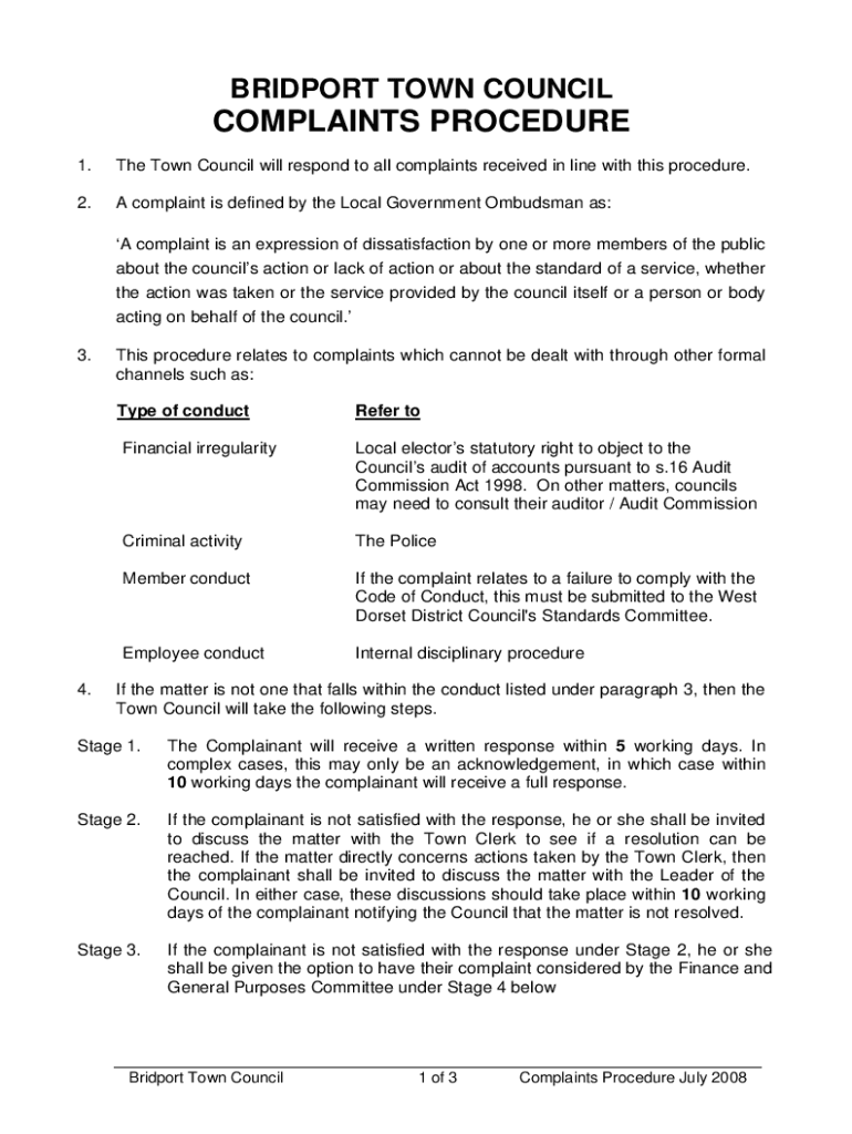 Fillable Online Make a complaint - Local Government and Social Care ...