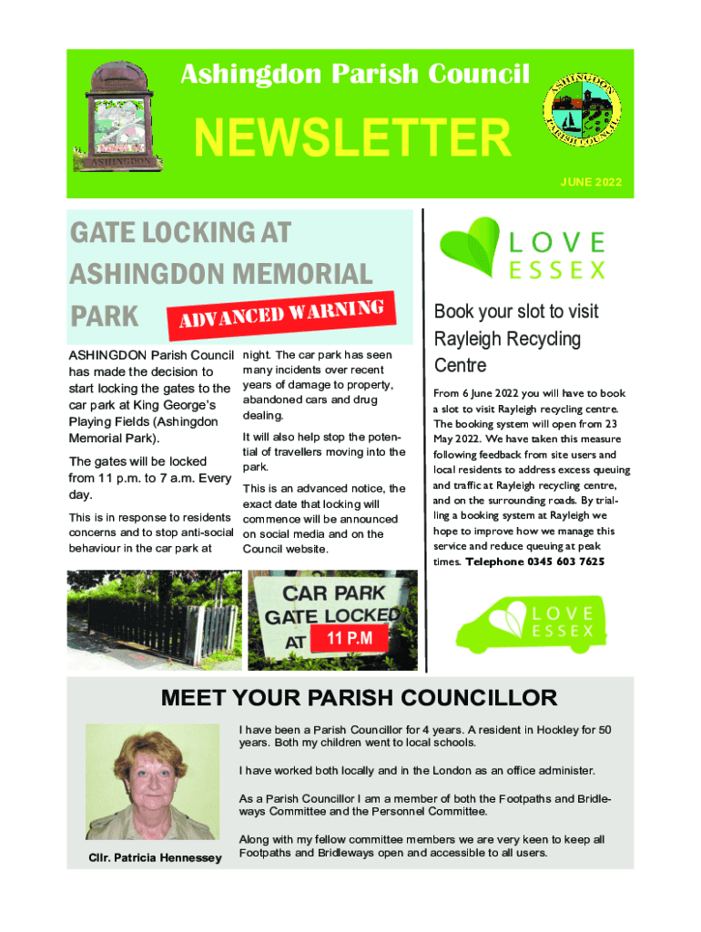 Fillable Online Ashingdon Parish workshop agenda - Rochford District ...