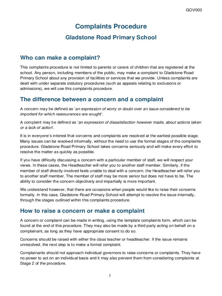 Fillable Online 9 school complaints from parents: What you should do when ... Fax Email Print ...