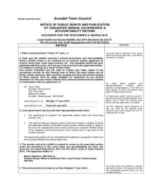 Fillable Online River Arun: annual governance and accountability return ...