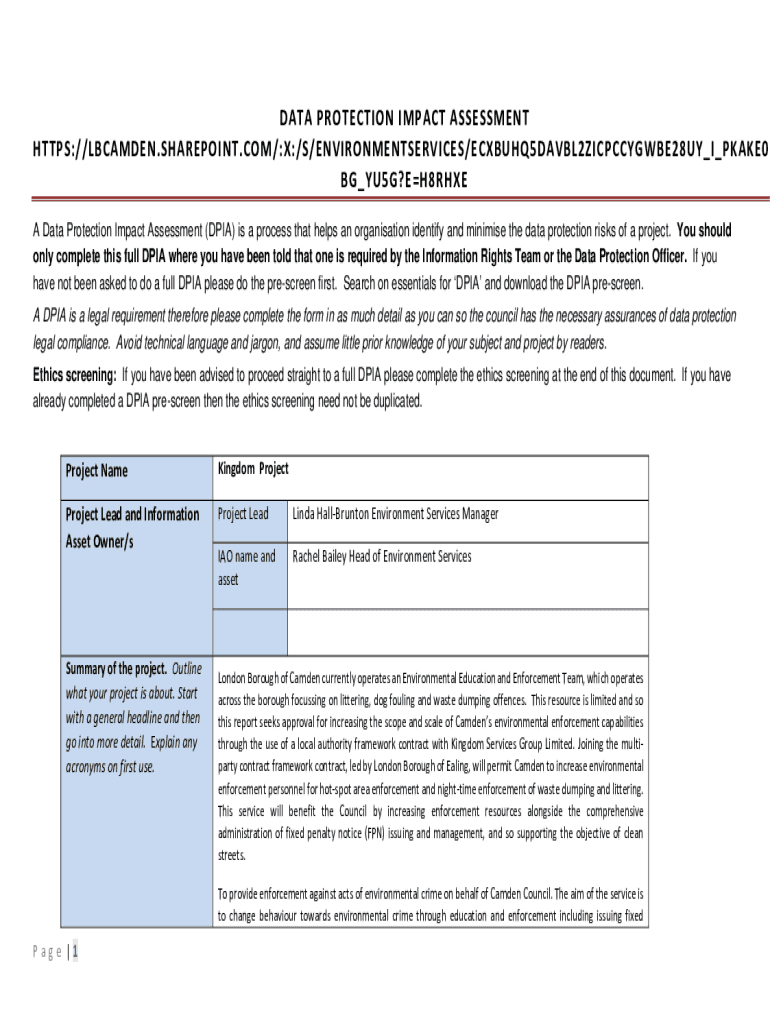 Fillable Online The DPIA: How to Identify Risks & Handle Risk ...