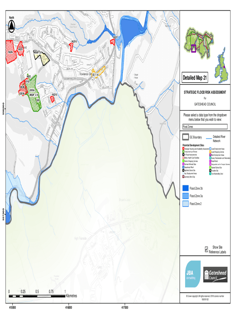 Fillable Online Detailed Map 21 Gateshead Council Fax Email Print ...