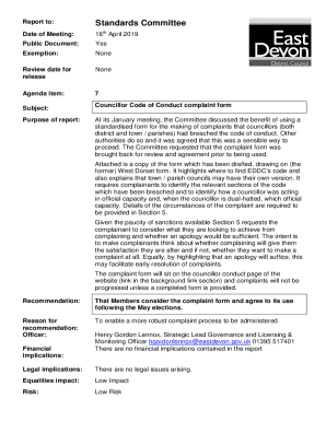 Fillable Online Code of Conduct complaint form Fax Email Print - pdfFiller
