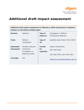 Fillable Online Additional draft impact assessment. Impact assessment form Fax Email Print ...