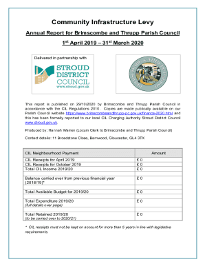 Fillable Online Community Infrastructure Levy - Leonard Stanley Parish Council Fax Email Print ...