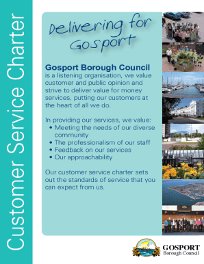 Fillable Online Customer Service Charter - Gosport Borough Council Fax ...