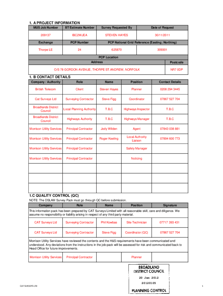 Fillable Online secure broadland gov LOCATION AND SITE PLAN PCP24 MUS 209137 Fax Email Print ...
