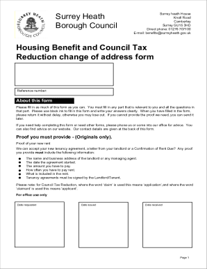Fillable Online Visio-Web Housing Benefit and Council Tax Reduction ...