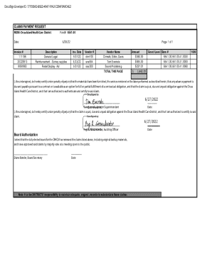 Fillable Online CLAIMS PAYMENT REQUEST FROM Fax Email Print - pdfFiller