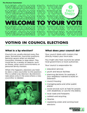 Fillable Online The Electoral Commission Fact Sheet Fax Email Print ...