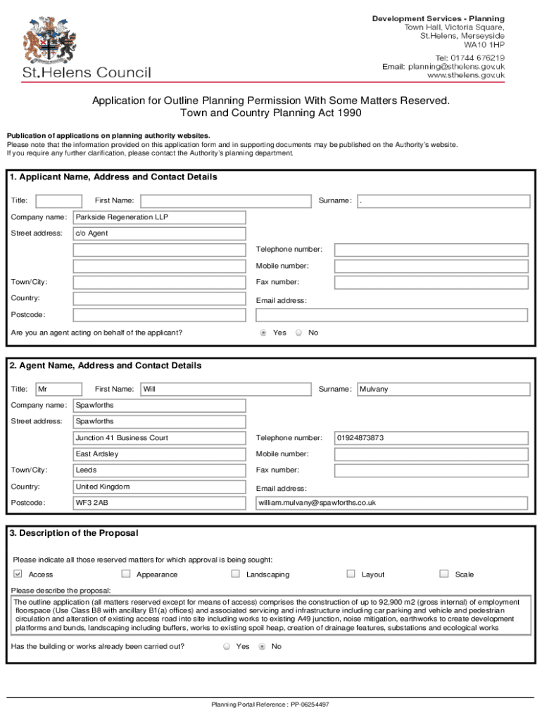 Fillable Online Parkside Regeneration LLP Fax Email Print - pdfFiller
