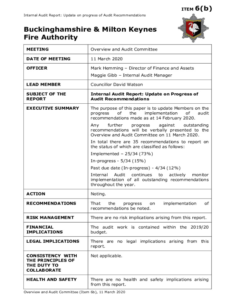 Fillable Online bucksfire gov Annual Internal Audit Report - San ...