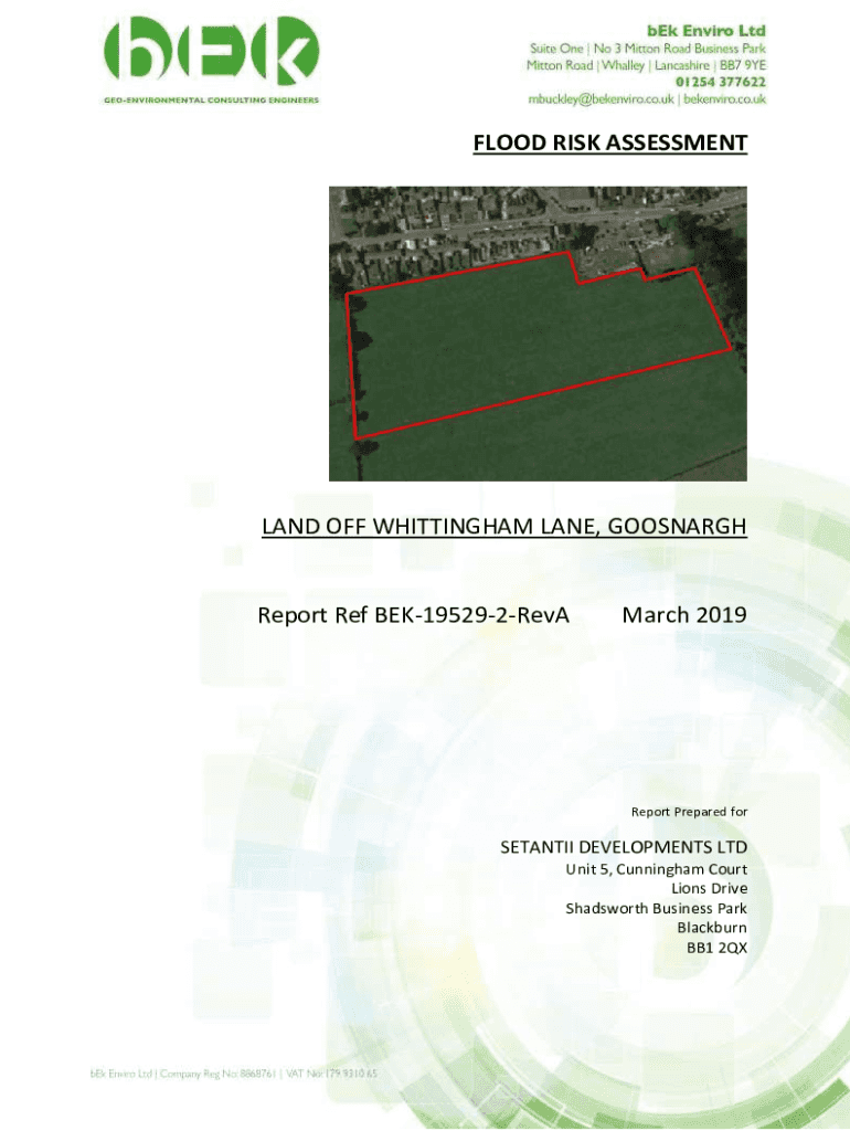 Fillable Online Flood risk assessment. Flood risk assessment Fax Email ...