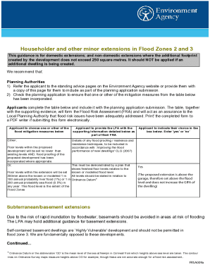 Fillable Online Flood Risk Assessment (FRA) information and form Fax ...