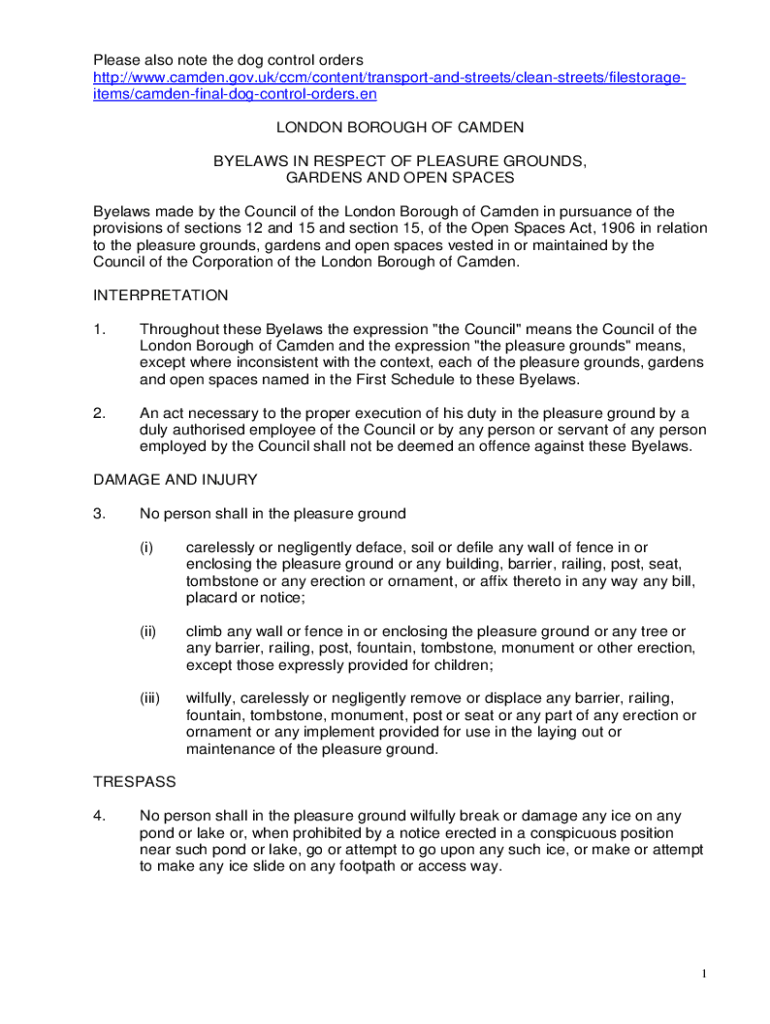 Fillable Online Dog Control Orders Clean Neighbourhoods and Environment ... Fax Email Print ...