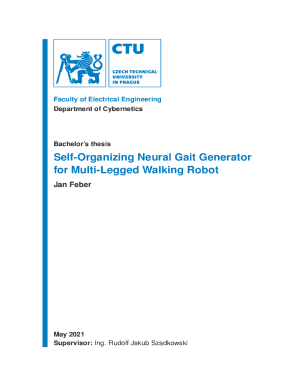 Fillable Online dspace cvut Self-Organizing Neural Gait Generator for Multi-Legged ... Fax Email ...