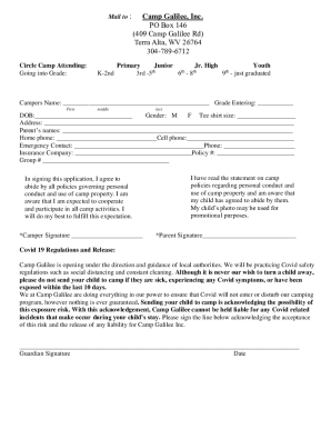 Fillable Online Summer Programs and Forms! Fax Email Print - pdfFiller