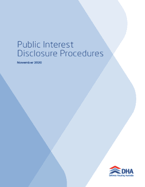 Fillable Online DHA Public Interest Disclosure Procedures Fax Email ...