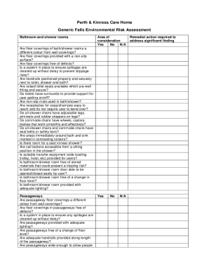Fillable Online Generic Falls Environmental Risk Assessment Fax Email ...