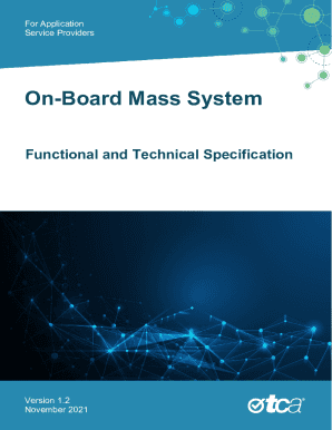Fillable Online On-Board Mass System Functional and Technical ...