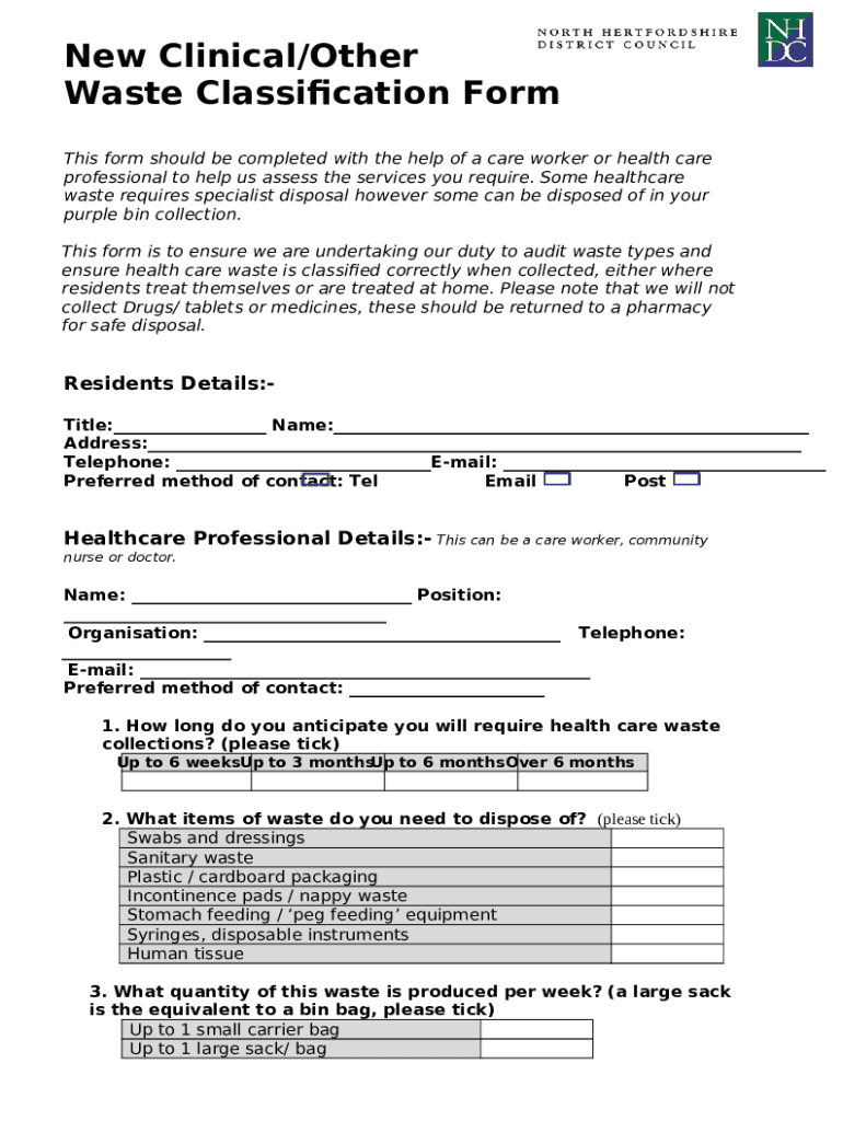 Review of Current Healthcare Waste Management Methods ... Doc Template ...