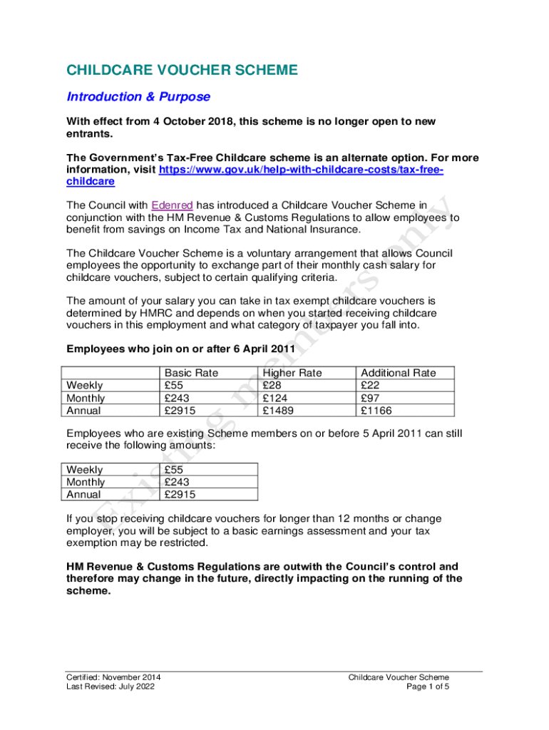 Fillable Online Childcare vouchers: Why Introduce them as an employee benefit Fax Email Print ...