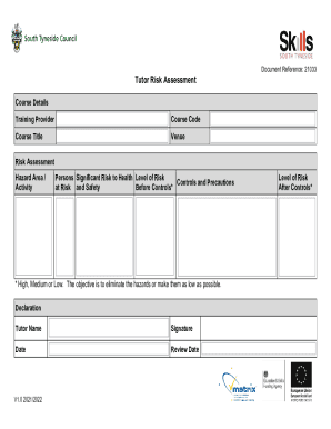Fillable Online Threat and Hazard Identification and Risk Assessment ...