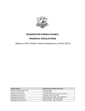 Fillable Online NALC publishes updated Model Financial Regulations ...