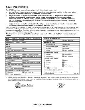 Fillable Online Equal Opportunities Monitoring Form - Warwickshire ...