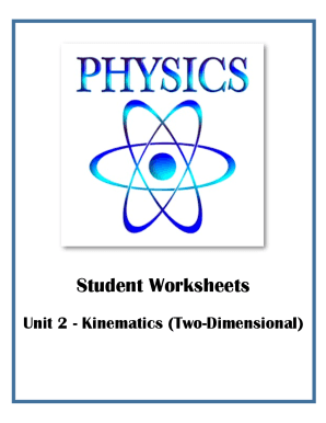 Fillable Online Student Worksheets Unit 2 - Kinematics (Two-Dimensional ...