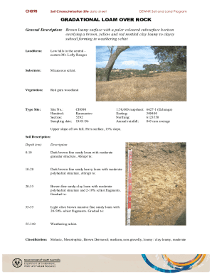 Fillable Online CH128 - Soil Characterisation Site data sheet Fax Email ...